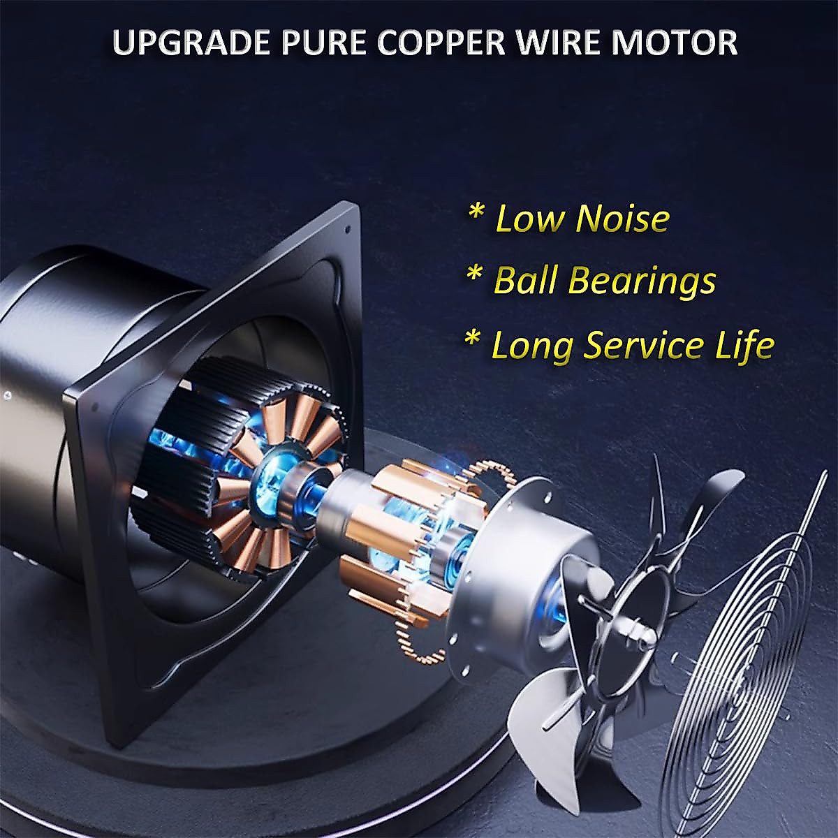 ACEDUROBLA 4 inch Exhaust Fan Metal Iron Ventilation Extractor, Silence with Anti-backflow Check Valve Window and Wall Mount Vent Fans for Home Office Kitchen Bathroom Grow Tent Garage