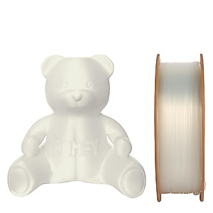 ECO - Certified Food Grade PLA+ 3D Printer Filament - CARBON by Comfy Materials - Lab Tested FDA Compliant Food Safe, 1.75mm, 1kg, Accuracy: +/- 0.02 (Semi-Transparent)