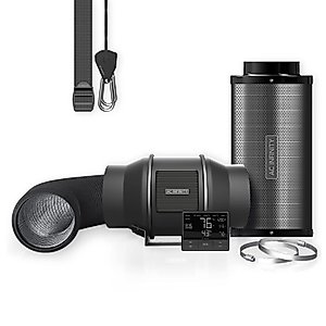 AC Infinity Air Filtration PRO Kit 6”, CLOUDLINE Inline Fan with Controller 69, Carbon Filter Ducting Combo, Cooling and Ventilation System for Grow Tents, Hydroponics, Indoor Gardening