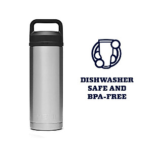 YETI Rambler 18 oz Bottle, Vacuum Insulated, Stainless Steel with Chug Cap