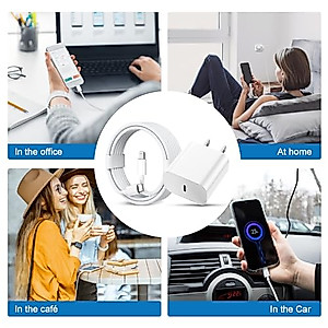 GREPHONE iPhone Charger Fast Charging,20W PD USB C Wall Charger 4 Pack with 6FT Fast Charging Cable - Fast Charger for iPhone 14/14 Pro Max/13/13 Pro/12/12 Pro/11/11 Pro/XS, iPad