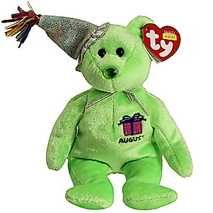 Ty Beanie Baby August w/Party Hat, Birthday Beanie Collection New w/MT Pristine! ^G#fbhre-h4 8rdsf-tg1321953