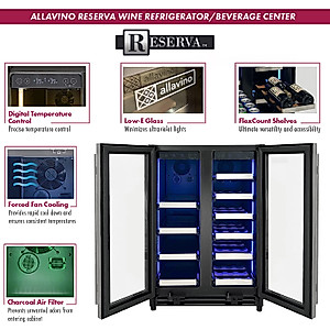 Allavino VSBCW34FD-2S Beverage Center, 24" Wide, Stainless Steel Front Shelves