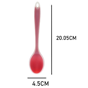 SM SunniMix 3pcs Semi-transparent Silicone Spoon Soup Spoon Coffee Milk Teaspoon