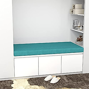 ROFIELTY Bench Cushion 30 inch, Soft Comfortable Bench Cushions for Indoor Furniture, Durable Stain Resistant Outdoor/Indoor Bench Seat Cushion, Window seat Cushions (30x14x2.5, Blue)