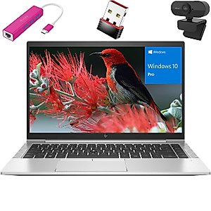 HP EliteBook 845 G7 14" FHD Business Laptop, Hexa-Core AMD Ryzen 5 Pro 4650U (Beat i5-1145G7), 16GB DDR4 RAM, 512GB PCIe SSD, USB WiFi Adapter, Backlit KB, Windows 10 Pro, External Webcam, Type-C HUB