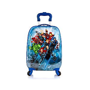 Marvel Avengers Hardside Spinner Rolling Luggage for Kids - 18 Inch(Blue)