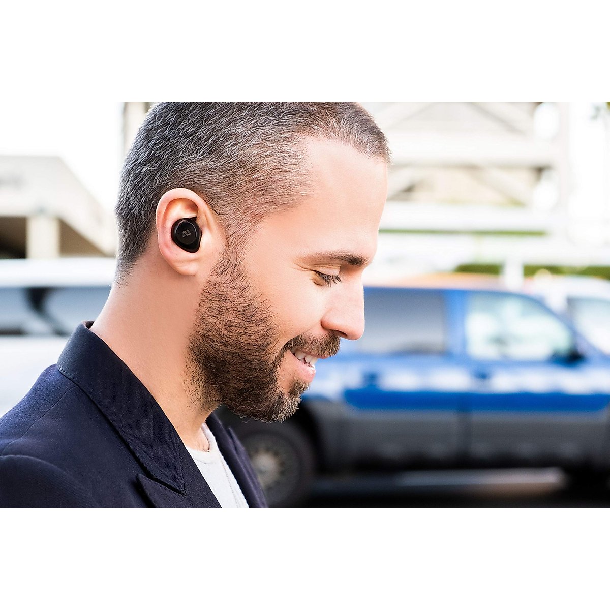 ausounds AU-Stream Hybrid Bluetooth True Wireless Hybrid Active Noise Cancelling Earbuds with Touch Controls, Wireless Charging Case, and Premium Dynamic Drivers, Red
