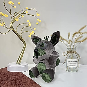 XSmart Mall | Phantom Foxy/Foxy Plush/Burnt Foxy | Special Version/Fan Made | Black | Night Plush Toy, Stuffed Animal, Gifts for Kid, Girls, Boys | 6"