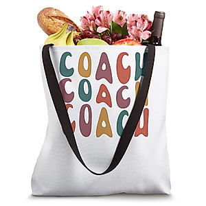 Coach Groovy Retro Colorful Design Coaching Tote Bag