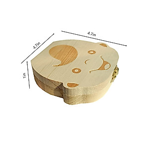 Baby Tooth Keepsake Box,Tooth Fairy Box,Wooden Tooth Box ,Baby Keepsake Storage Box,Tooth Saver,Tooth Holder for Kids Teeth,Tooth Boxes for Lost Teeth for Kids,Newborn Baby Birthday and Shower Gift