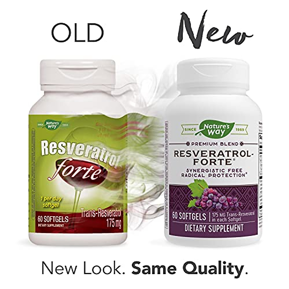 Nature’s Way Resveratrol-Forte, Premium Blend, Free Radical Protection*, 175 mg of Resveratrol per Serving, 60 Softgels