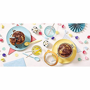 Le Parfait Super Terrine - 1L French Glass Canning Jar w/Straight Body, Airtight Rubber Seal & Glass Lid, 32oz/Quart (Single Jar) Stainless Wire