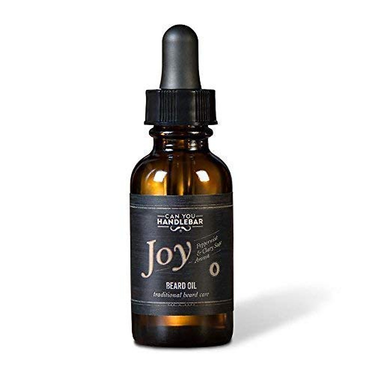 CanYouHandlebar Beard Oil for Men, Natural Beard Care Conditioner Moisturizer Softener Grooming Product, Peppermint and Clary Sage Scent, 1oz Dropper Bottle