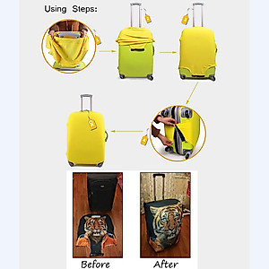 Cozeyat Luggage Cover Dust Proof Suitcase Cover Elastic Luggage Protector Spandex Fits 18-28 Inch for Travel Summer Beach Holiday
