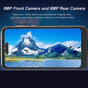 ciciglow I14 Pro Smartphone, 6.1 Inch 4G Mobile Phone, 4GB RAM 32GB ROM, 1080x2320 HD Display, 8MP+8MP Camera, 4800mAh, Face ID, GPS, WiFi, Bluetooth (Gold)