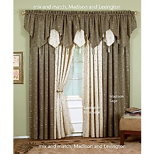 Today's Curtain Lexington Ascot 40" W x 25" L, Ecru/Sage