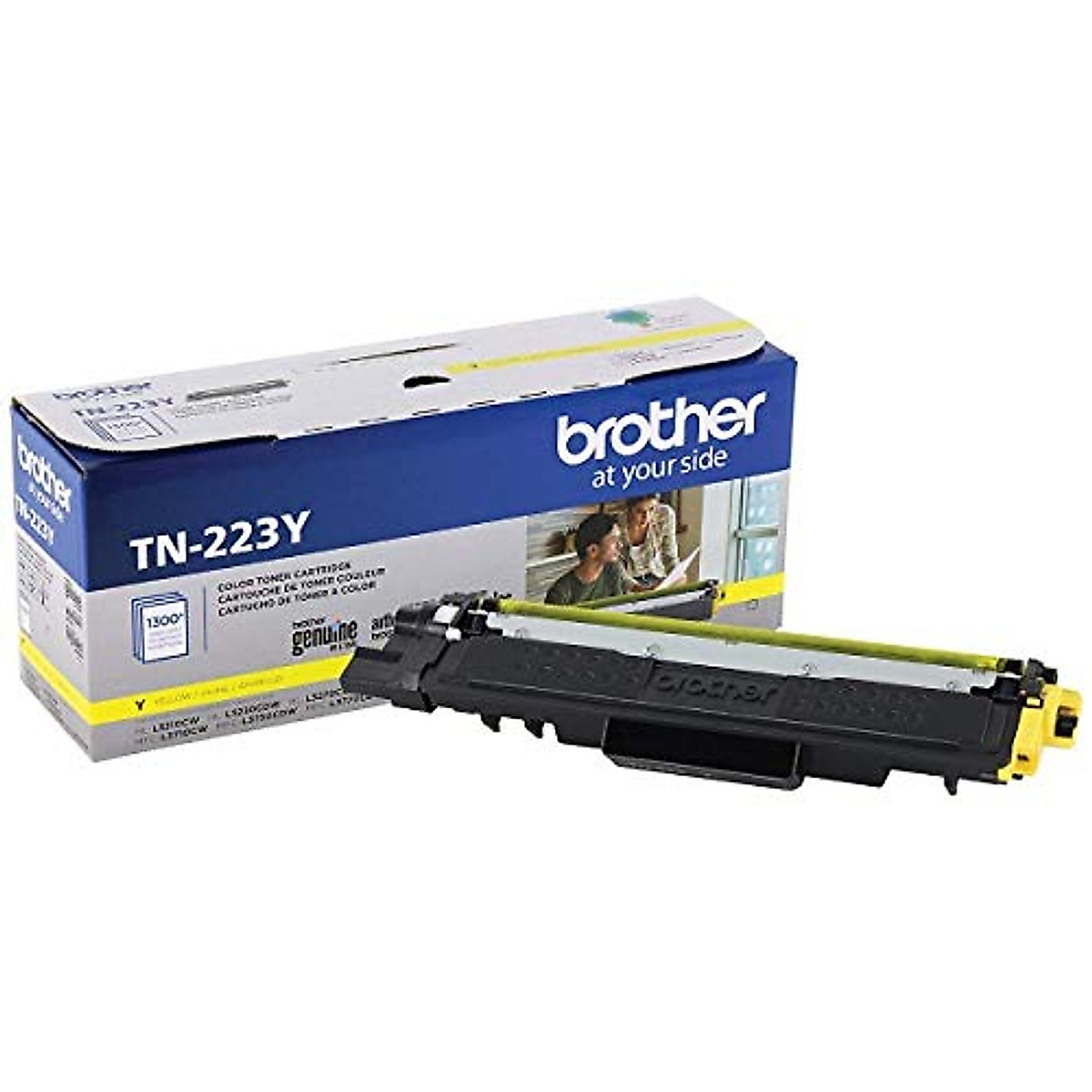 Brother Genuine TN223BK, TN223C, TN223M, TN223Y Standard Yield Black/Cyan/Magenta/Yellow Toner Cartridge Set, TN223