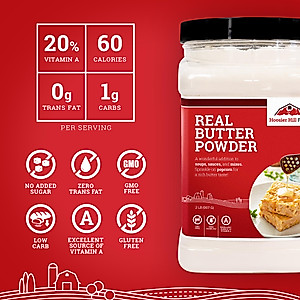 Hoosier Hill Farm Real Butter Powder, 1LB (Pack of 1)