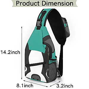 meathur Boston Terrier Dog Sling Backpack Shoulder Chest Bag Crossbody Shoulder Sling Bag Travel Hiking Daypack for Women Men