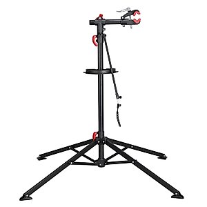 Topeakmart Bicycle Repair Workstands Mechanic Bike Repair Rack stand for Road & Mountain Bicycle Maintenance w/Multiple Quick Release Telescopic Arm Tool Tray