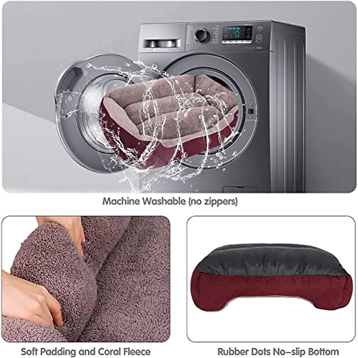 Dog Bed, Dog Beds for Large Dogs, Rectangle Washable Pet Mattress Comfortable and Breathable Large Dog Bed, Pet Bed