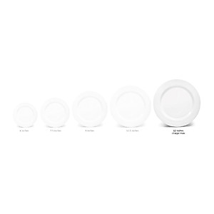 " OCCASIONS " 40 Piece Chargers pack Wedding Party 12'' Disposable Plastic Charger Plates/Chargers (Ritz Blush & Gold)