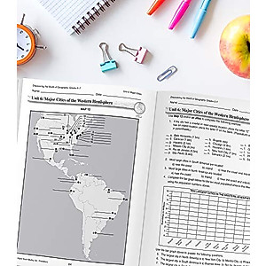 Mark Twain Geography Workbook for Grades 6-7, Western Hemisphere Geography Activity Book, 6th Grade & 7th Grade Geography for Kids, Classroom or ... (Discovering the World of Geography)