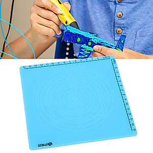 YILUFA 3D Printing Pen Silicone Pad Blue Copy Board Soft Mat Drawing Tool with Finger Caps,Material Silicone,170mm / 6.7in