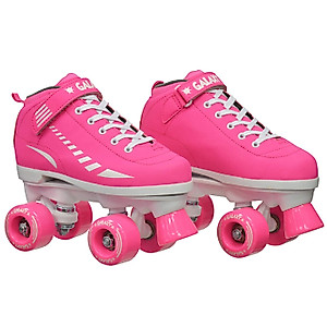 New Epic Galaxy Elite Pink Quad Roller Skate 3 Pc. Bundle w/Bag & Extra Laces (Pink & Black)! (Youth 5)