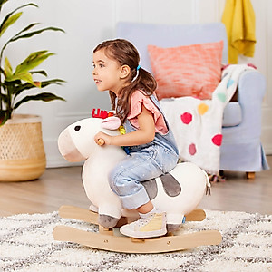 Battat – Zebra Rocking Horse – Wooden Rocker & Plush Body – Active Play Toy – Sturdy & Durable – 12 Months + – Rockin’ Zebra