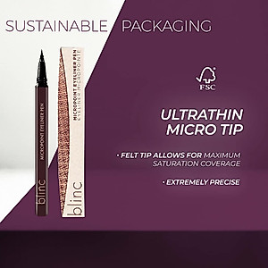 Blinc Micropoint Eyeliner Pen, Liquid Eyeliner Pen with ultra-precise Felt Tip, No-Skip, Ultra-Longwearing Highly-Pigmented Waterproof Eye Liner, Vegan, Gluten-Free and Cruelty-Free, 0.5mL/0.017 Fl Oz