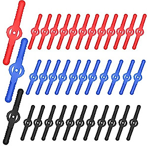 tchrules 36 Pcs String Trimmer Head Blades Replace Plastic Cutter Blades Replacement Lawn Mower Weed Eater Blades Accessories for Cordless Grass Trimmer FH-GT120, 3 Colors