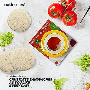 FUNUTTERS Sandwich Cutter and Sealer, 3.75'', Uncrustables Maker, Sandwich Decruster and Sealer for PB&J Crustless Sandwiches