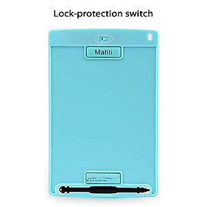 Mafiti LCD Writing Tablet 8.5 Inch Electronic Writing Drawing Pads Portable Doodle Board Gifts for Kids Office Memo Home Whiteboard Cyan