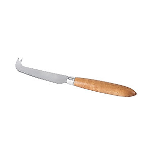 Twine Rustic Farmhouse Hard Cheese Knife - Stainless Steel Multiuse Cheese Knife Slicer - Acacia Wood Handle, Charcuterie Accessories