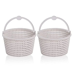 Wadoy SPX1091C Skimmer Basket Compatible with Hayward Automatic Skimmers SP1091lx,SP1091wm,6.5" Top, 3.5" Deep, 4.5" Bottom with Handle, 2-Pack Above Ground Pool Skimmer Basket
