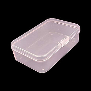 Goodma 12 Pieces Mini Rectangular Plastic Boxes Empty Storage Organizer Containers with Hinged Lids for Small Items and Other Craft Projects (Pink, 3.3 x 2.2 x 1 inch)