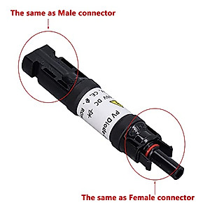 MOKT Fuse Connector, Waterproof IP67 1000V DC Male Female Quick Connect Solar Diode Connectors for Inverter for 2.5-6.0SquareMillimeter Cable 30A, MOKT0vSVH20-14