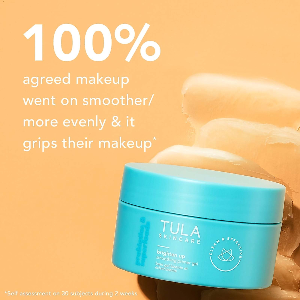 TULA Skin Care Brighten Up Smoothing Primer Gel - Silicone-Free, Non-Comedogenic Face Primer Grips Makeup, Infused with Yuzu and Willowherb, 1.41 fl oz.