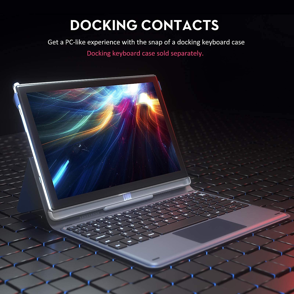 Dragon Touch 10 inch Android Tablet, 32GB ROM Storage, Octa Core Processor, 10" 2.5D G+G HD Display, 3GB RAM, Android 10 Tablet PC - Compatible Docking Keyboard