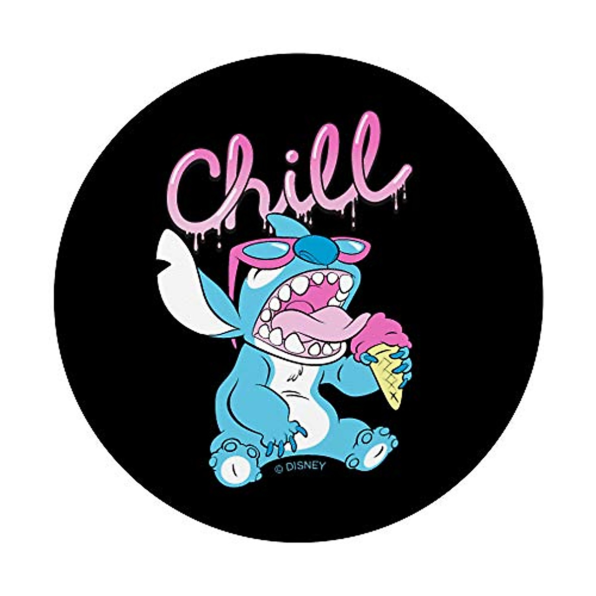 Disney Lilo and Stitch Chill Ice Cream PopSockets PopGrip: Swappable Grip for Phones & Tablets