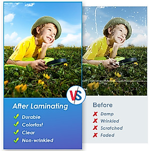 KTRIO Self-Adhesive Laminating Sheets 8.5 x 11 inches, 25 Sheets, 4 Mil Thickness, Clear Self Sealing Laminate Sheets for Crafts, No Machine Needed Self Laminating Sheets