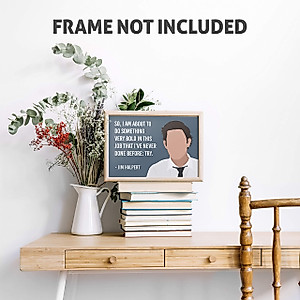 Jim Halpert Quote Wall Art - Funny Office Merch TV Fan Gifts Poster - 8x10 - Unframed