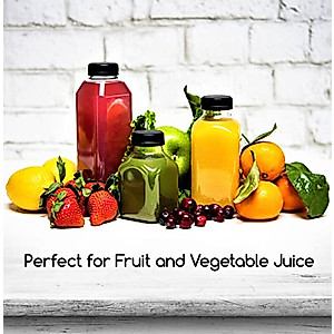 Green Direct 8 oz Clear Empty Plastic Bottles With Leak Proof Caps for Water, Juice, Milk, or Smoothie, Reusable, BPA Free Bulk Beverage Containers Pack of 20