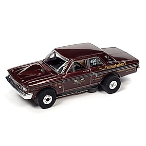 Auto World Thunderjet 1964 Ford Thunderbolt (Maroon) HO Scale Slot Car