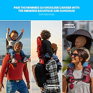 MiniMeis G4, Grey - Lightweight Child Shoulder Carrier - For Kids 6 Months to 4 Years Old