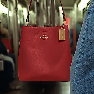 COACH Small Town Bucket, Red Oxblood