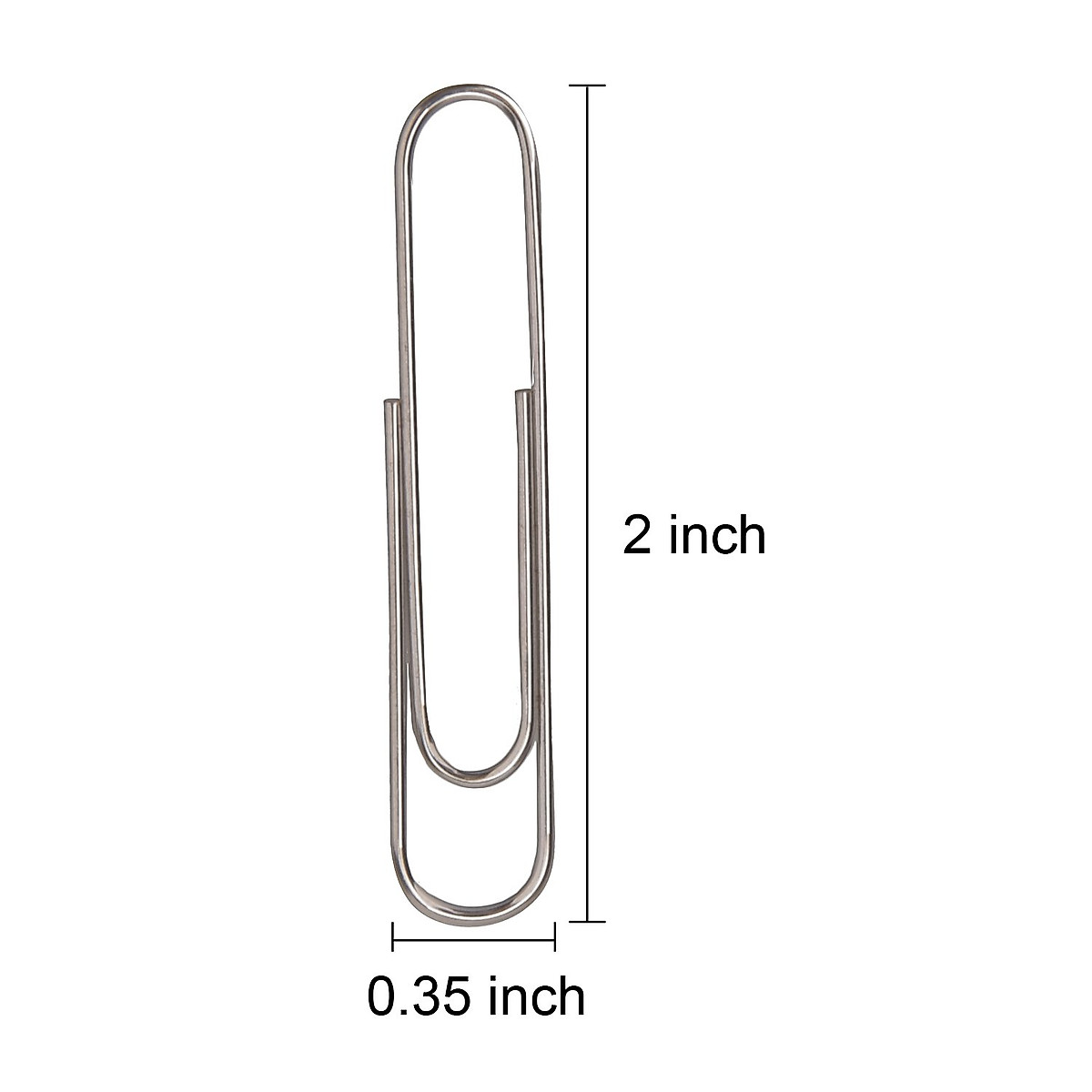Sunmns 300 Pieces Large Size Paper Clips for Office School and Personal Use, 2 Inch