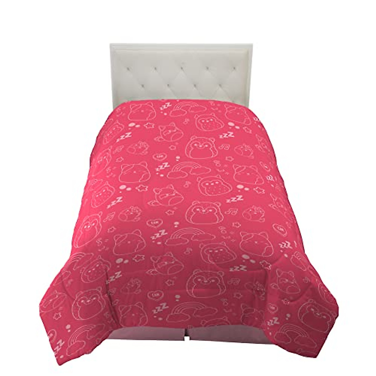 Franco Squishmallows Bedding Super Soft Microfiber Reversible Comforter, Twin, (Official Licensed Product)